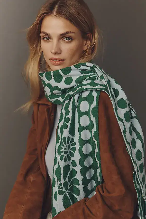 Farm Rio X Prted Scarf In Blue/Green - 29% Off | Editorialist