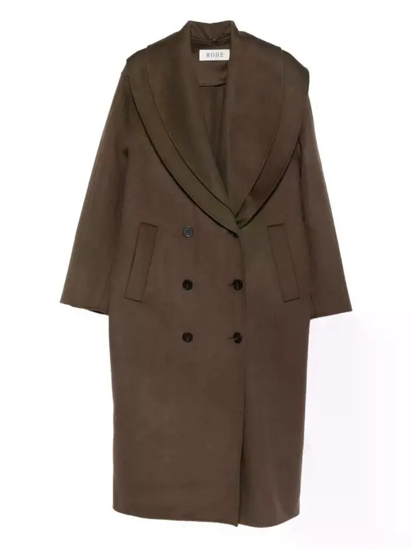 Magda Butrym Shawl-lapel Double-breasted Coat - Brown