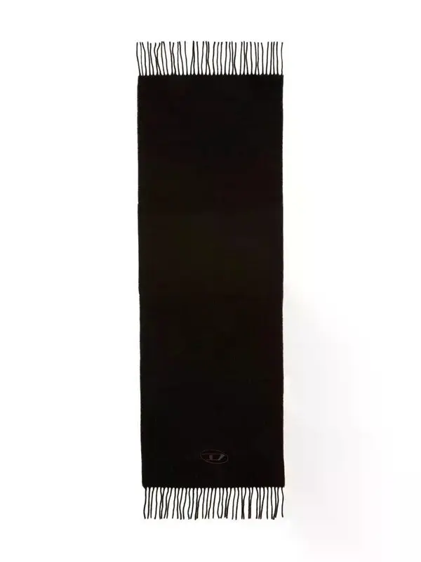 Diesel S-imon-d-long Fringed Scarf - Black