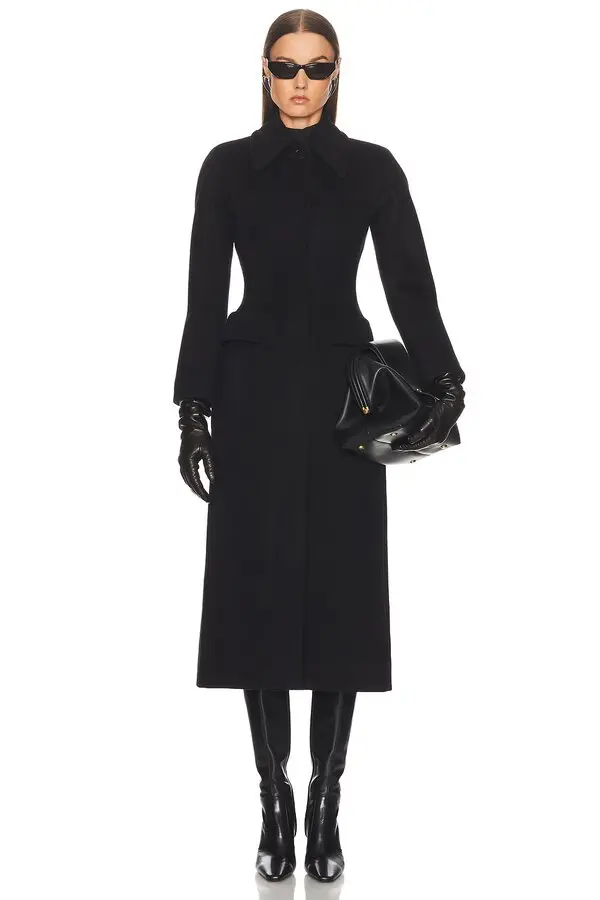 Alexander McQueen Long Coat - Black