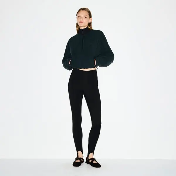 SKIMS Outdoor Fleece Half Zip Pullover - Dark Teal