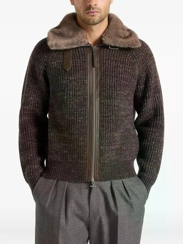 Manière De Voir Ariel Knit Jacket - Brown
