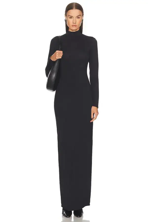 slim fit dress slacks Long Sleeve Turtleneck Bodycon Mini Dress