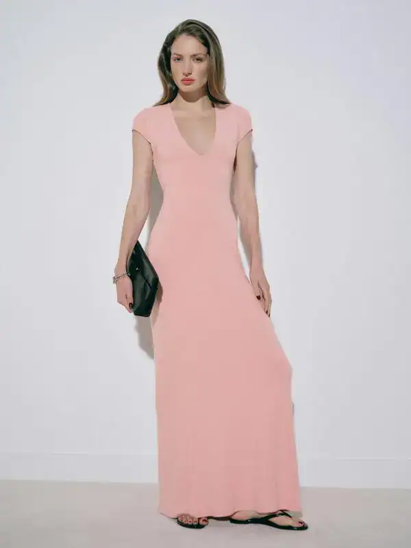 Reformation Eloise Knit Dress | Pink | Small