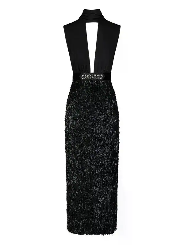 johanna ortiz sequin dress Johanna Ortiz Net Sustain Aurora MGica Sequin-Embellished Silk Maxi Dress  In Red - 40% Off
