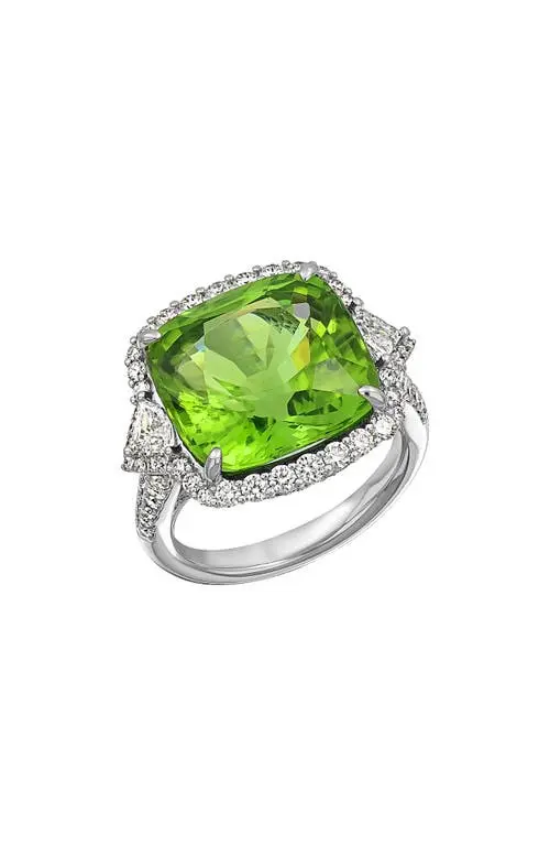Bony Levy Iris Peridot & Diamond Ring - 18k Wg/Peridot/Diamond ...