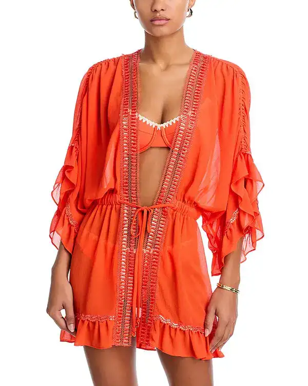 strapless open back dress Ramy Brook Mihal Dress in Bright Lily