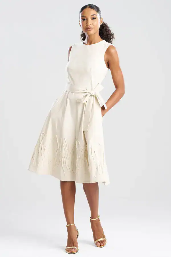 Natori Women's Solid Crewneck Midi Dress - Sandstone - 4