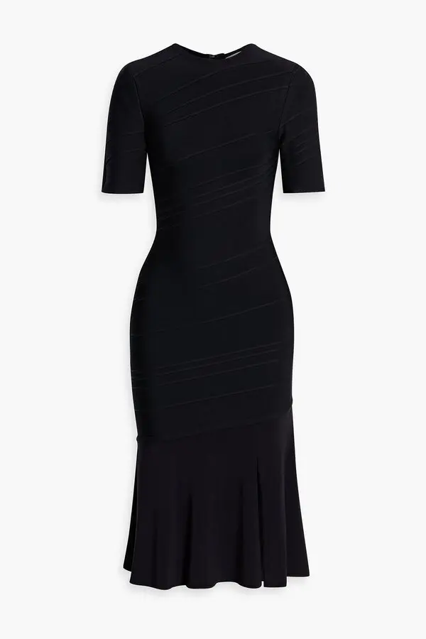 black prom dress low back Pre-owned Herve Leger Beaded One-Shoulder Bandage Dress – Sabrina's Closet