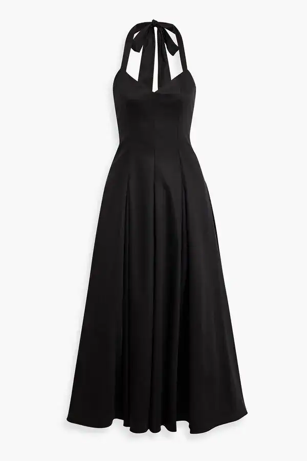 Alice + Olivia Isabelle Crepe Maxi Dress In Black - 50% Off | Editorialist