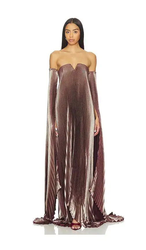 off white dress long sleeve FARM Rio Off-White Embroidered Crew Neck Long Sleeve Maxi Dress, Off-White / XXS main image 0