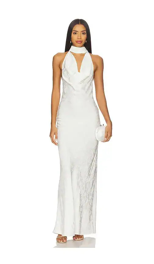 Stone Cold Fox X Amelia Gown - Ivory Jacquard