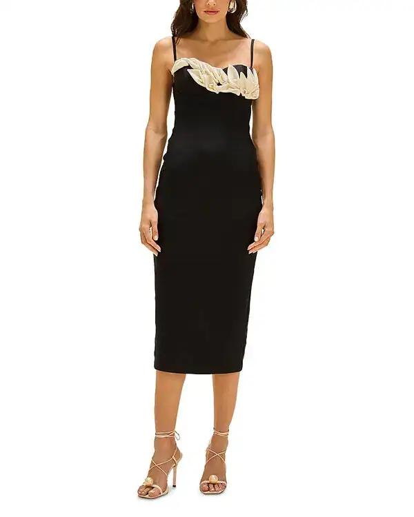 knee length dresses for ladies BALYKINA Selene Dress in Black