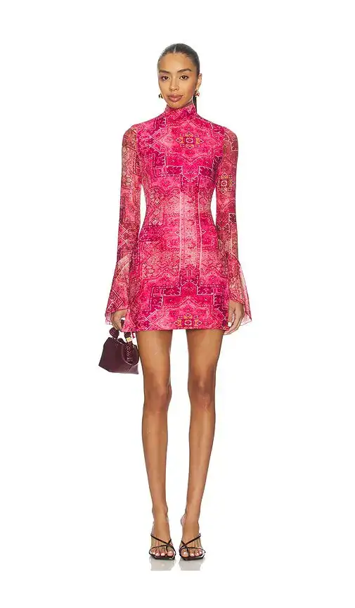 RUNAWAY THE LABEL Genelle Mini Dress - Gaia Pink | Editorialist