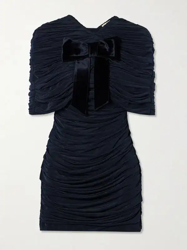 shushu tong black bow mini dress Shushu/Tong Black Puffy Sleeveless Mini Dress