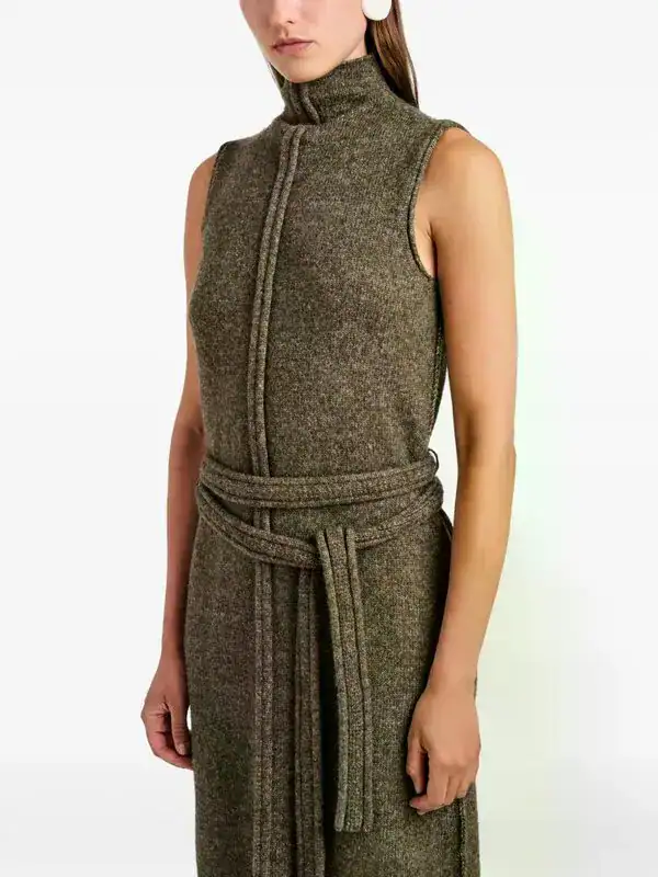 Proenza Schouler White Label Zola Knit Belted Dress - Brown | Editorialist
