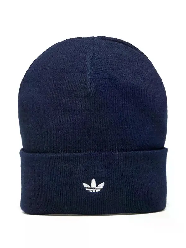 Adidas Classic Logo-Embroidery Beanie - Blue | Editorialist