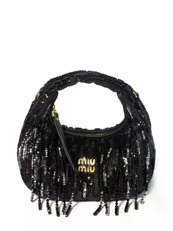 Miu Miu Leather Hobo Bag - Black | Editorialist