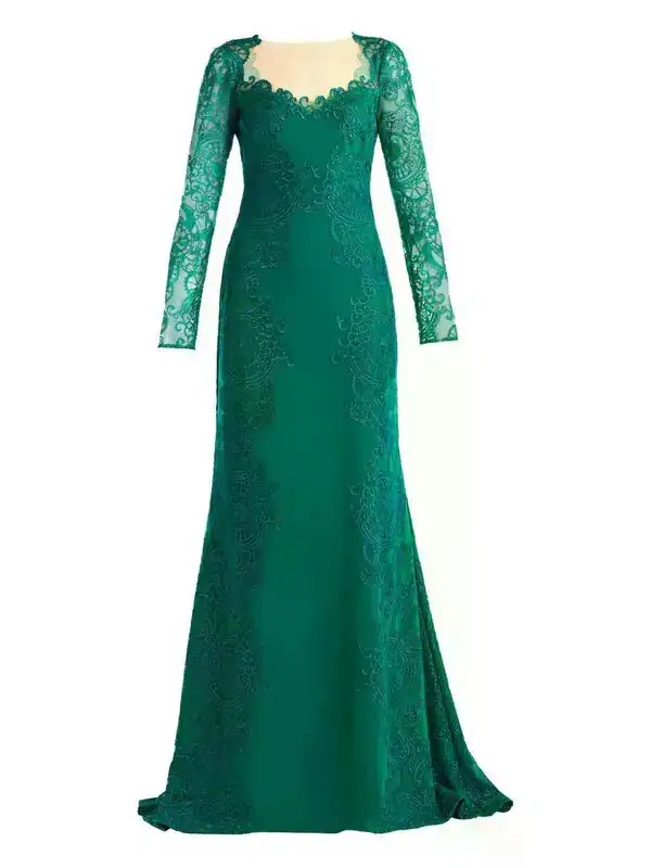 fitted lace wedding dress Loveshackfancy Taylis Satin Lace Midi Dress main image 0
