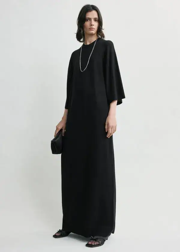 TOTEME - Merino Knit Tee Dress Black - XS - Women