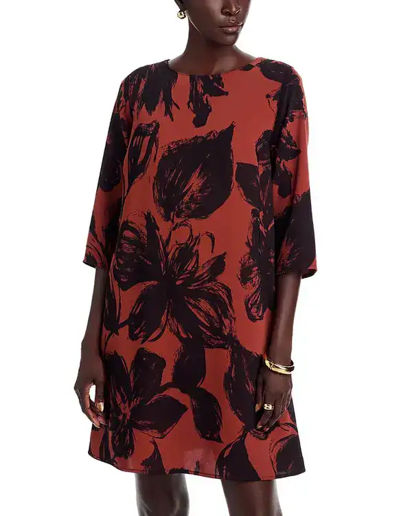 Caroline Rose Easy A-Line Dress - Sienna/Black | Editorialist