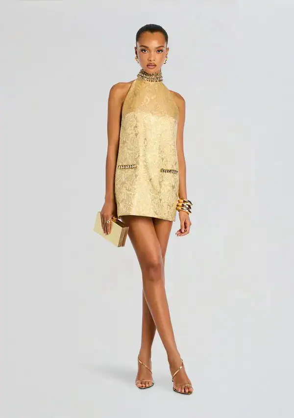 slim fit dress slacks Allison Sequin Dress – Retrofete main image 0