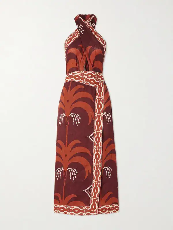 Johanna Ortiz Buen Viento Ankle Dress | Red/Floral | Size 8 | Shopbop