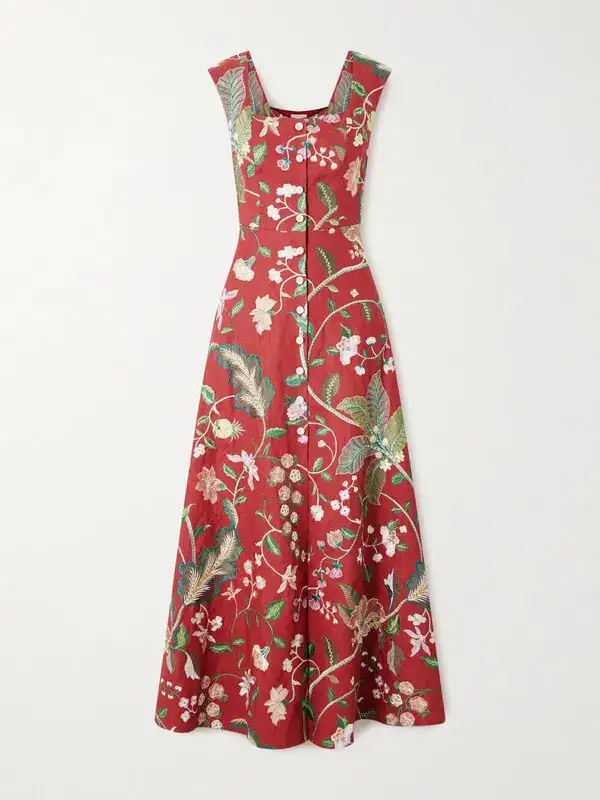 trisha embroidered maxi dress Trisha Paterson Collection