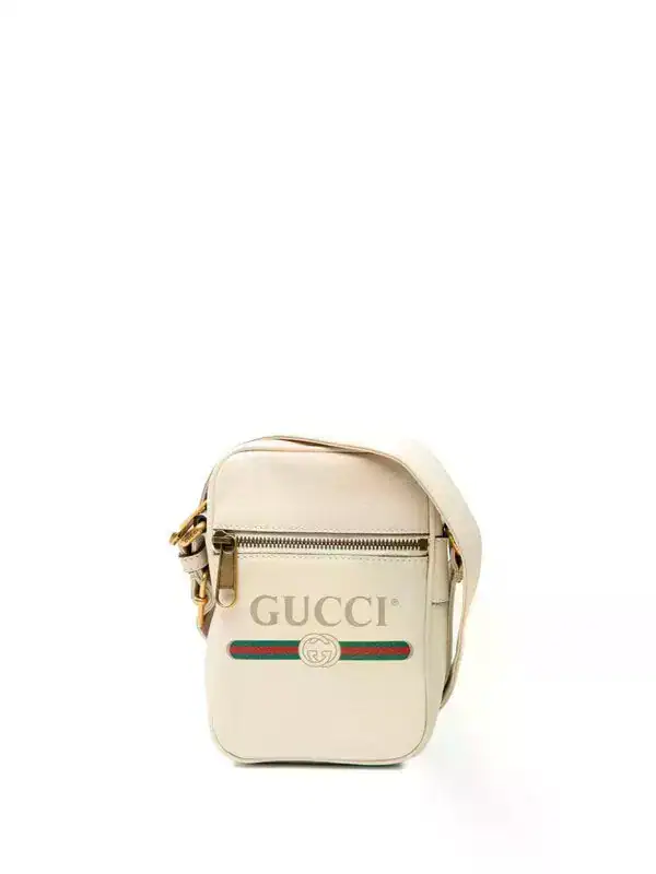 GUCCI ホワイト ボディバッグ Gucci White Quilted Leather Marmont Double Pouch Zip Crossbody Bag