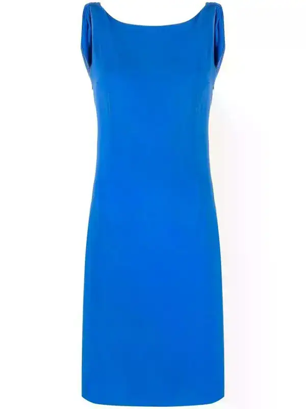 electric blue halter neck dress Dior Blue Print Silk Dress – Treasures of NYC main image 1