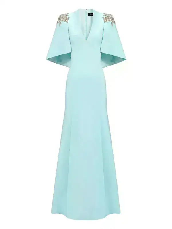 cherlee maxi dress in blue more to come Blue Embellished Maxi Dress main image 1