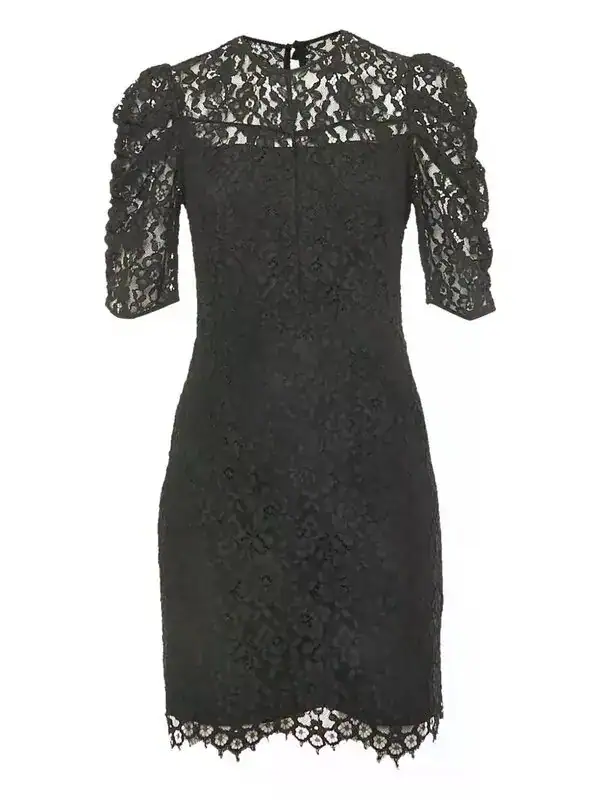 Sandro Floral-lace Mini Dress - Black