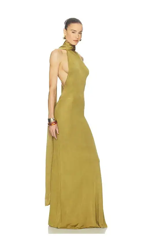 Helsa Novie Maxi Knit Dress - Burnished Gold | Editorialist