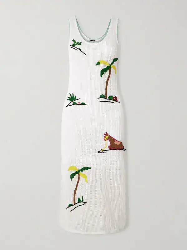 white christmas dresses STAUD STELLA DRESS TAUPE main image 1