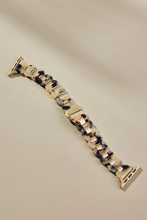 Posh Tech Aria Scallop Apple Watch Band - Tortoise/Gold | Editorialist