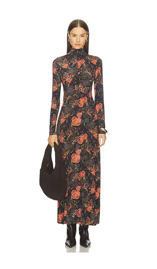 self portrait jersey dress Pink Jersey Gathered Maxi Dress main image 0