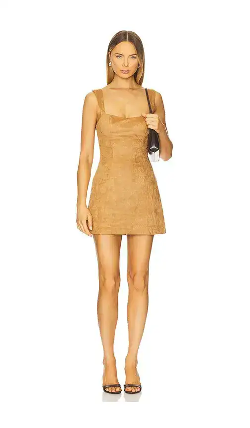 slim fit dress slacks Basic Babe Sleeveless Bodycon Slit Mini Dress main image 1