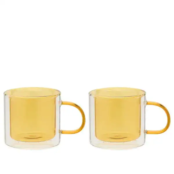 The Conran Shop Double Wall Mug Set Of 2 - Yellow | Editorialist