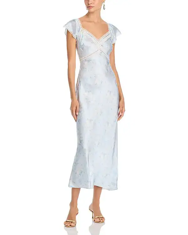blue love shack fancy dress Theodore Silk-Blend Floral Maxi Dress Skylight Blue / 6 main image 0