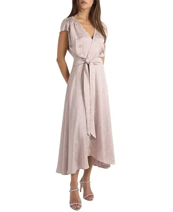 high neck fit and flare dress Women's Oralie Fit and Flare High Neck Chanel Midi Dress S/M/L/Customize White/Light Brown MEAN BLVD