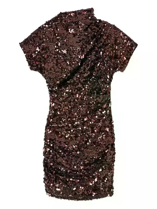valentino brown dress Valentino // Brown Sheer Ruffled Lace Dress – VSP Consignment main image 1