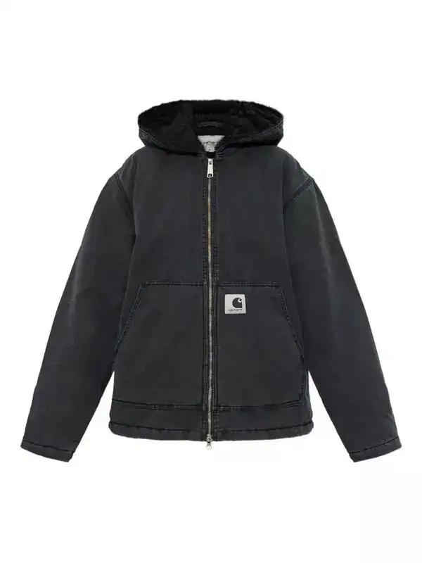 Carhartt Work In Progress Zip-Up Hooded Jacket - Black - 40% Off