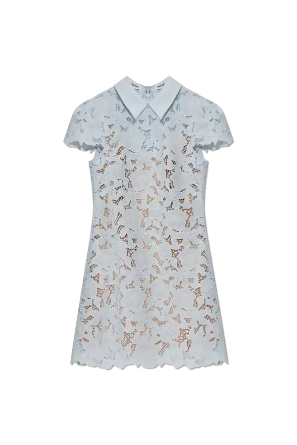 Self-Portrait Guipure Lace Dress Blue - 12