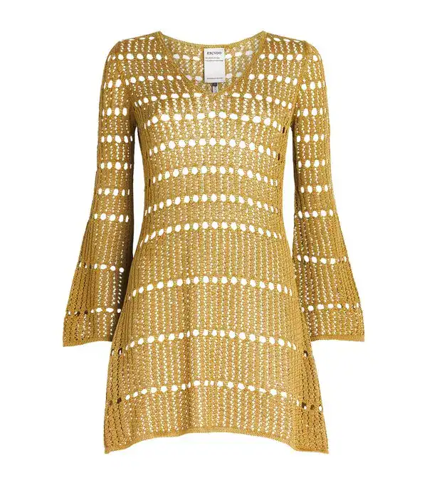 gold crochet mini dress Simkhai - FYNCH CROCHET MINI DRESS main image 1