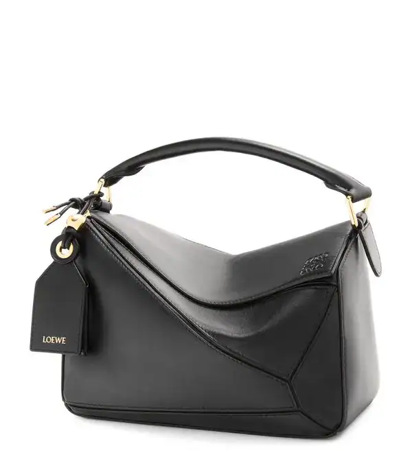 Loewe Puzzle Large Leather Messenger Bag - Black | Editorialist
