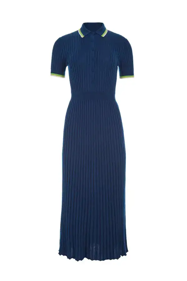 Gabriela Hearst Eyot Knit Maxi Dress - Washed Denim