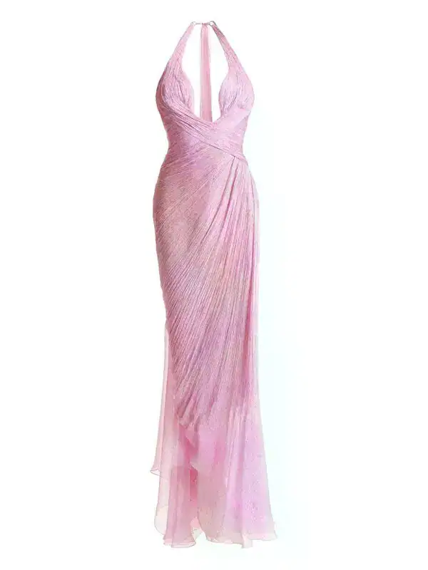 Maria Lucia Hohan Milagros Halterneck Maxi Dress - Pink