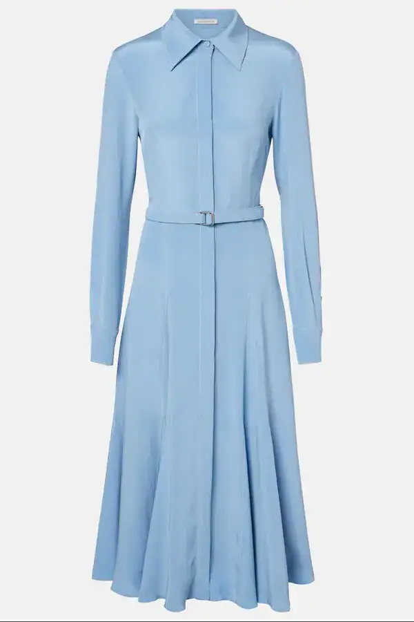 emilia wickstead dress blue Fifer Mini Dress in Electric Blue Floral Printed Twill main image 0