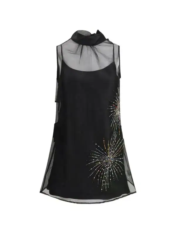 blue dress for baby girl Staud Le Sable Beaded Mini Dress main image 0