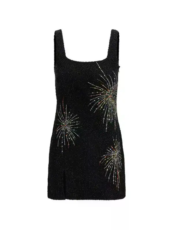 Staud Le Sable Beaded Mini Dress - Black - 39% Off | Editorialist